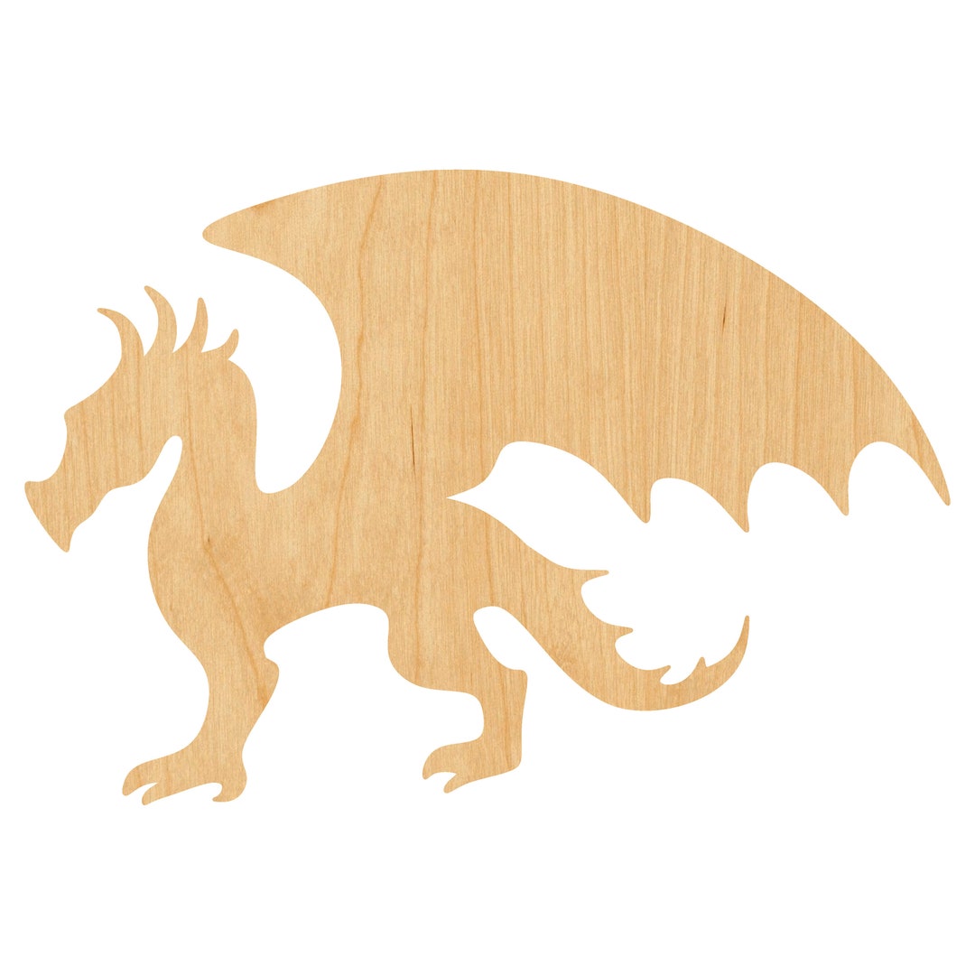 Dragon 1 Laser Cut Out Wood Shape Craft Supply - Woodcraft Cutout - Etsy