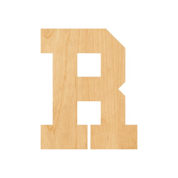 Letter R Laser Cut Out Wood Shape Craft Supply Woodcraft | Etsy