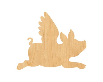 Pig Laser Cut Out Wood Shape Craft Supply Woodcraft Cutout - Etsy