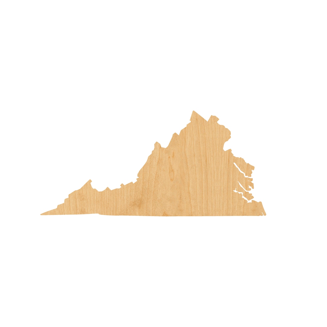 Virginia Laser Cut Out Wood Shape Craft Supply Woodcraft - Etsy France
