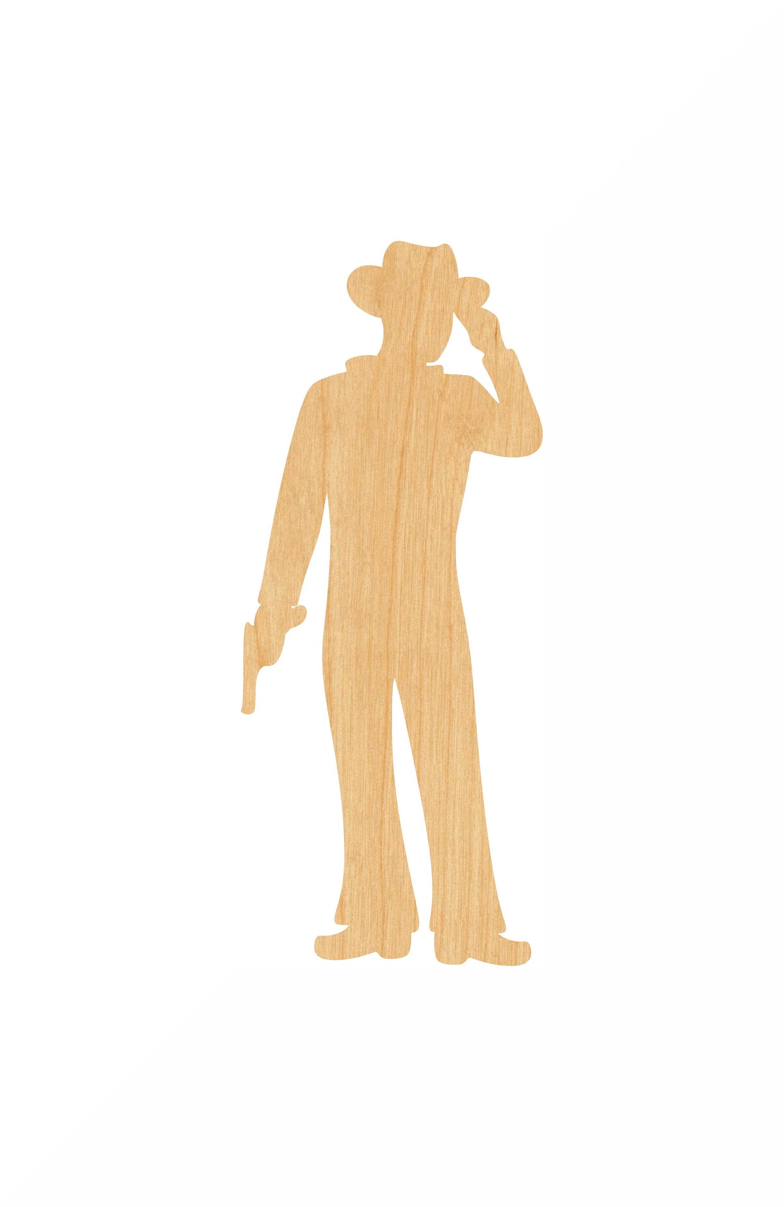 Cowboy Laser Cut Out Wood Shape Craft Supply Woodcraft - Etsy