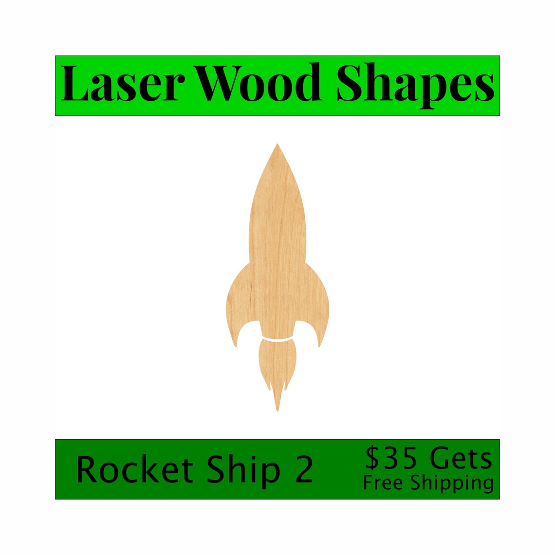 Rocket Ship 2 Laser Cut Out Wood Shape Craft Supply | Etsy
