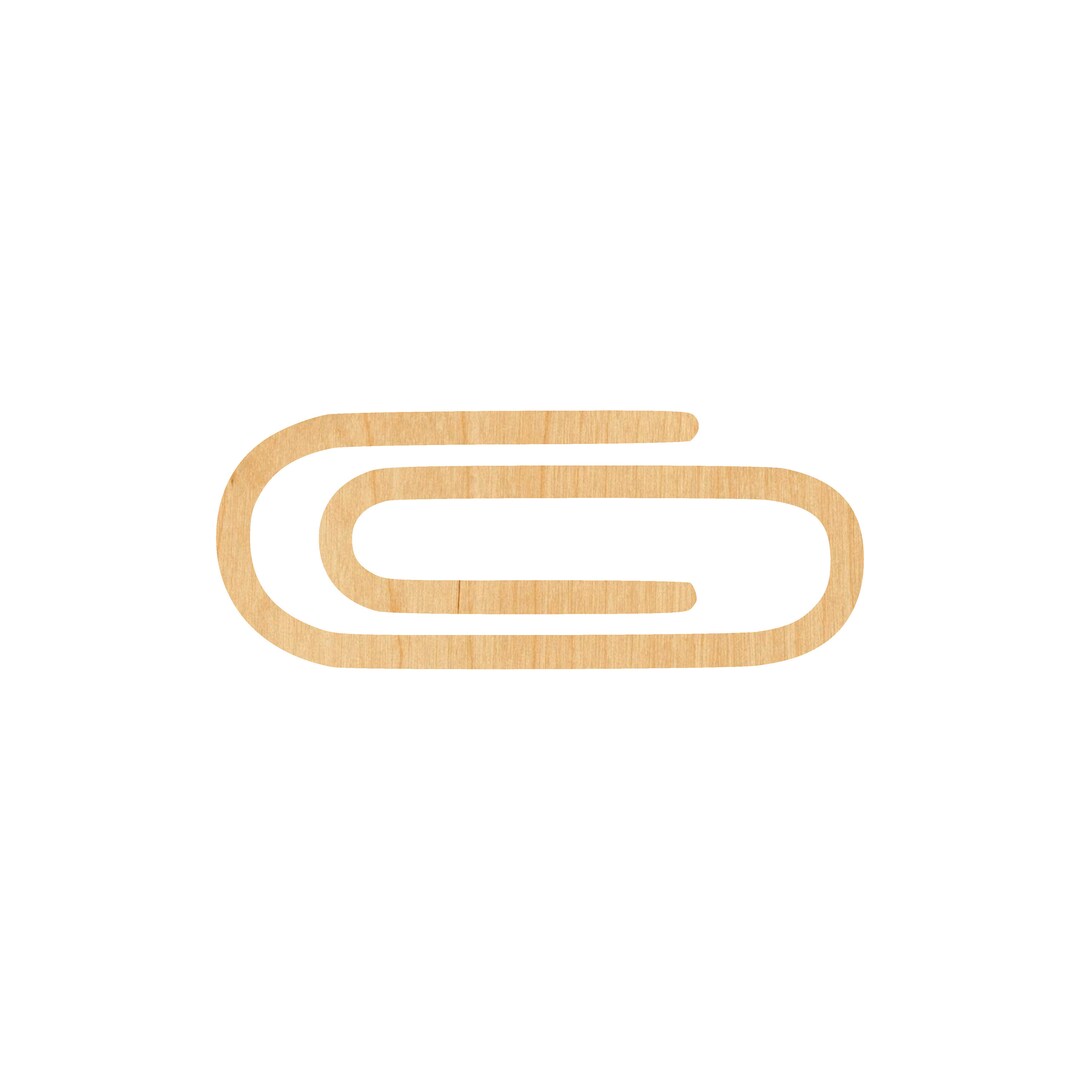 Paper Clip Laser Cut Out Wood Shape Craft Supply - Woodcraft Cutout - Etsy