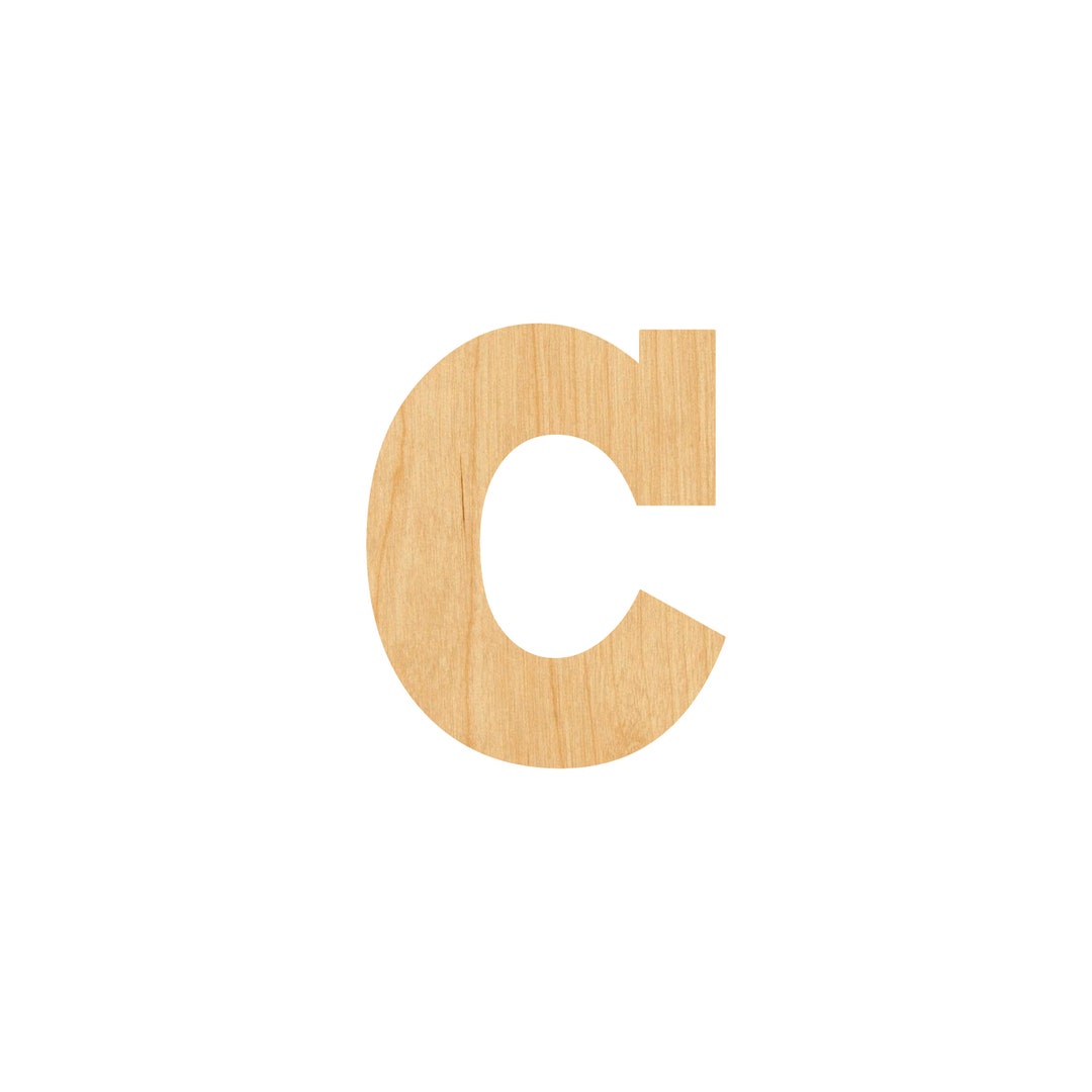 Lowercase Letter C Laser Cut Out Wood Shape Craft Supply - Woodcraft ...