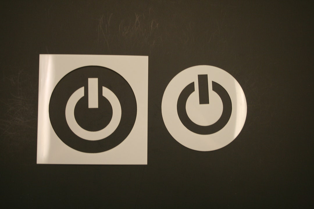 Power Button Reusable Mylar Stencil - Art Supplies - Etsy