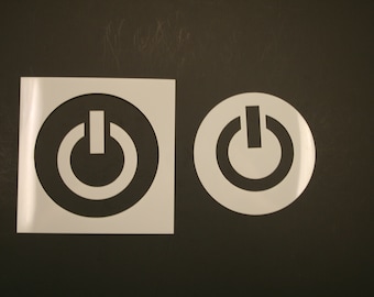 Power Button Stencil - Etsy