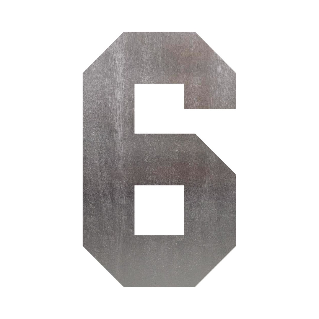 Number 6 Steel Cut Out Shape Metal Art Decoration Home Decor Craft ...