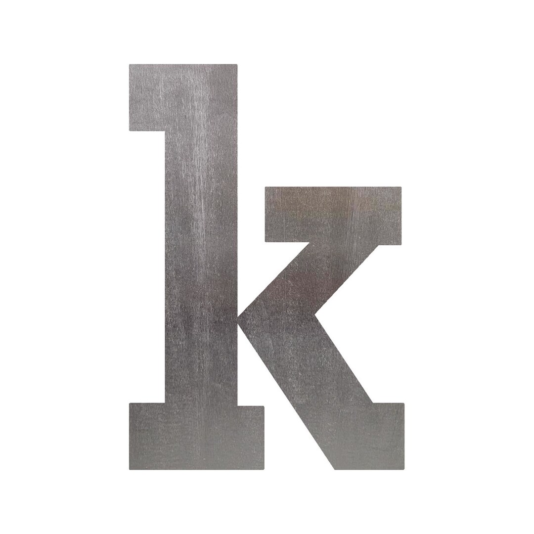 Lowercase Letter K Steel Cut Out Shape Metal Art Decoration Home Decor ...