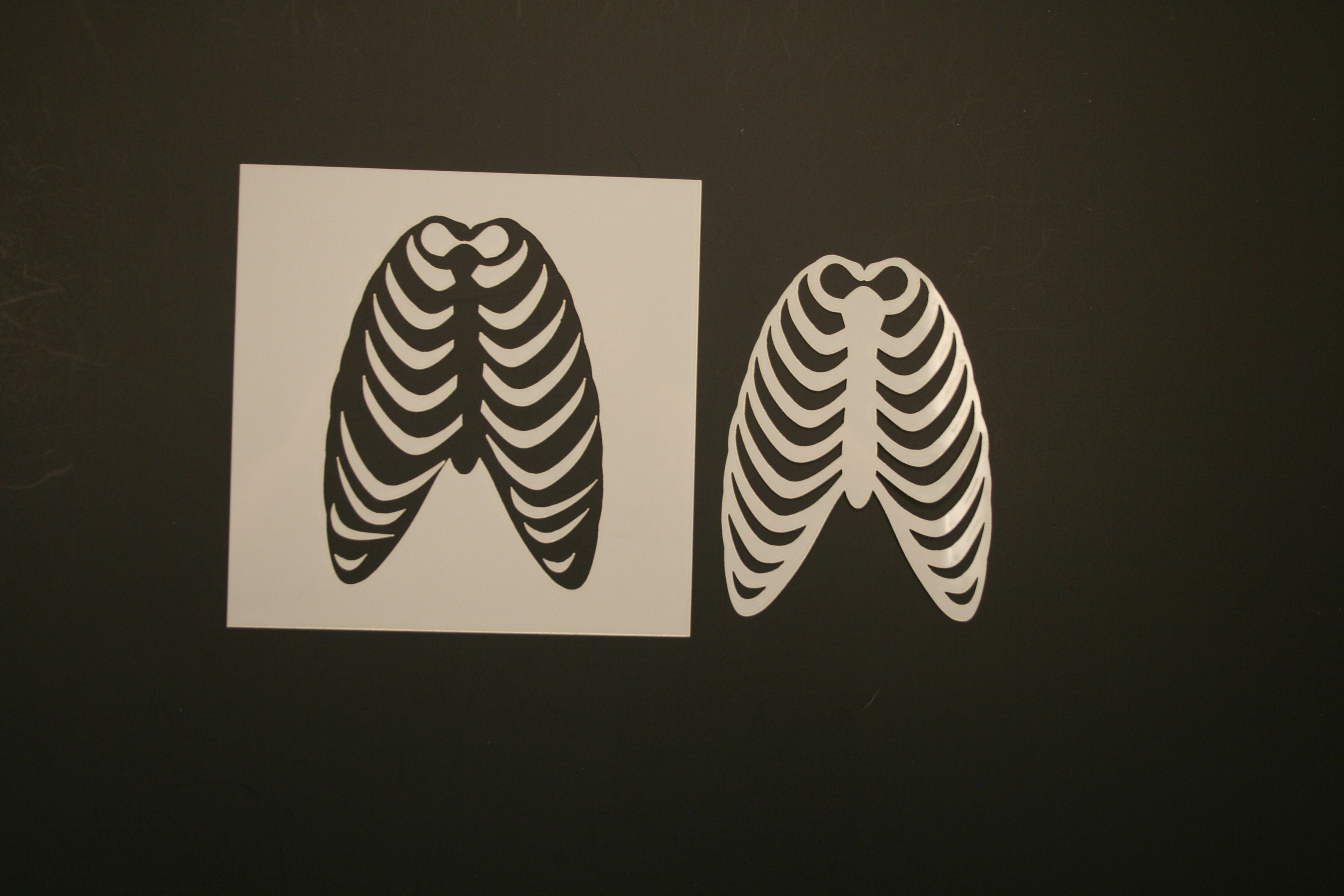 rib-cage-reusable-mylar-stencil-art-supplies-etsy