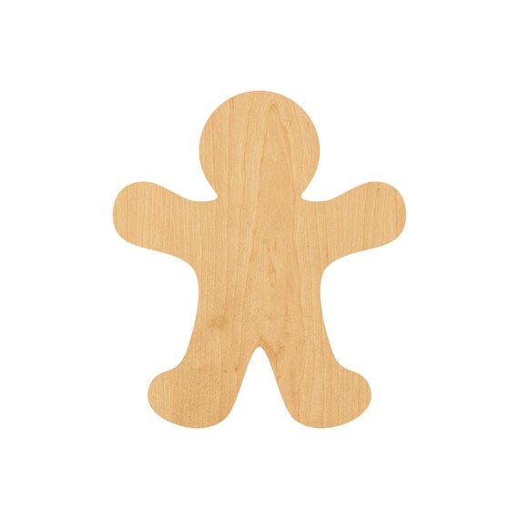 Gingerbread Man 2 Laser Cut Out Wood Shape Craft Supply - Etsy