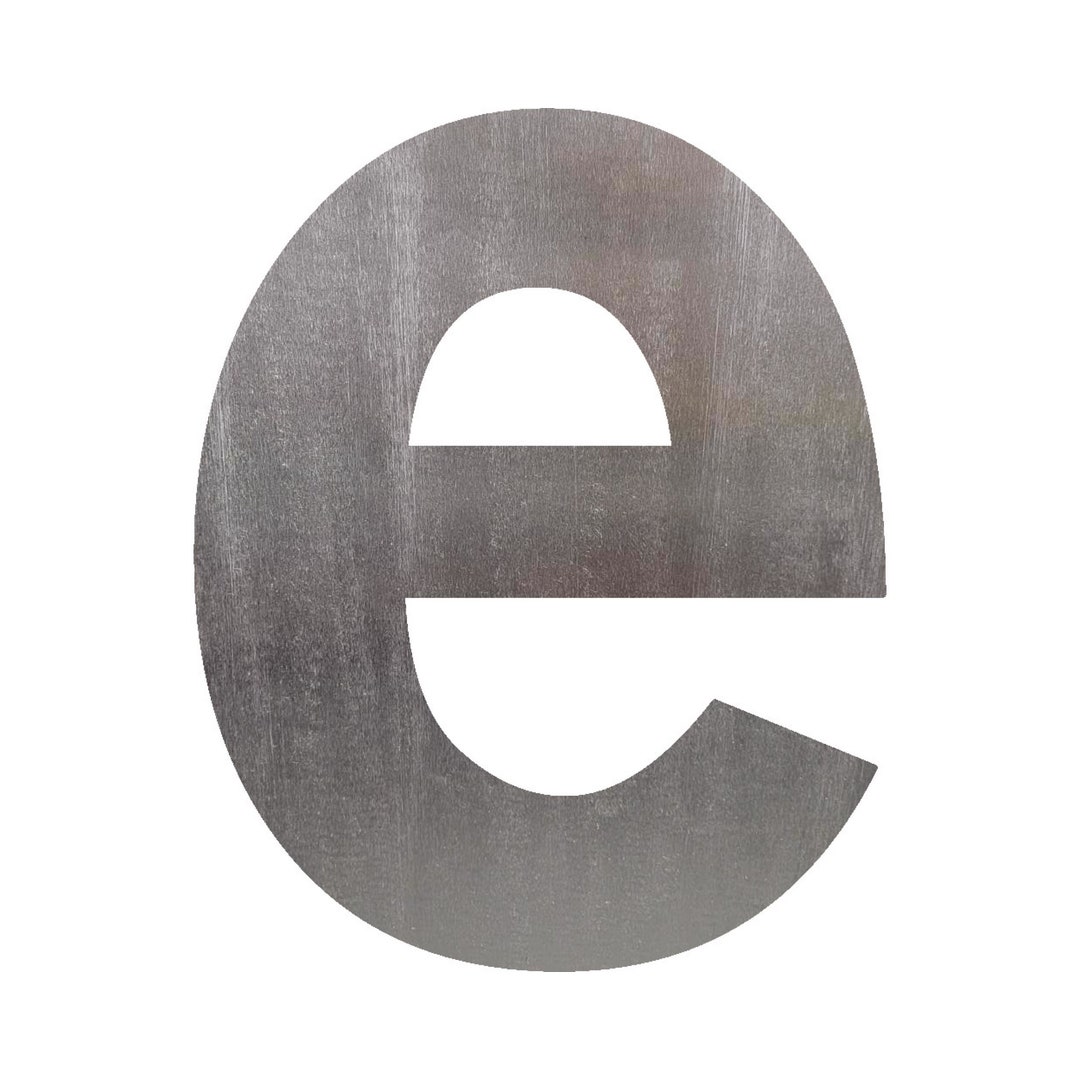 Lowercase Letter E Steel Cut Out Shape Metal Art Decoration Home Decor ...