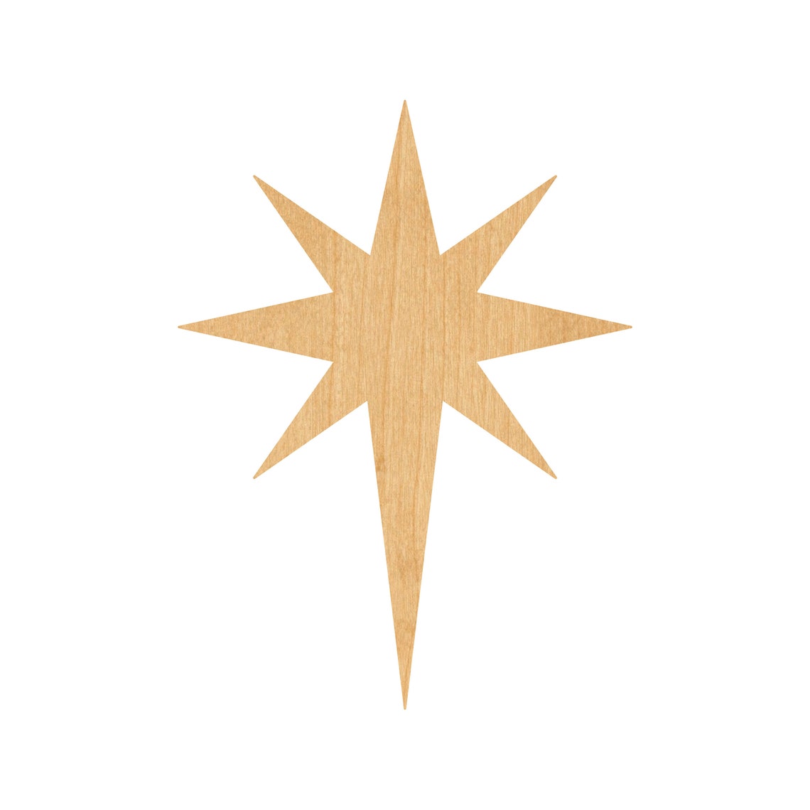 Bethlehem Star Laser Cut Out Wood Shape Craft Supply - Woodcraft Cutout ...