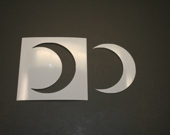 Crescent Moon Stencil Reusable Crescent Moon Stencil Art - Etsy