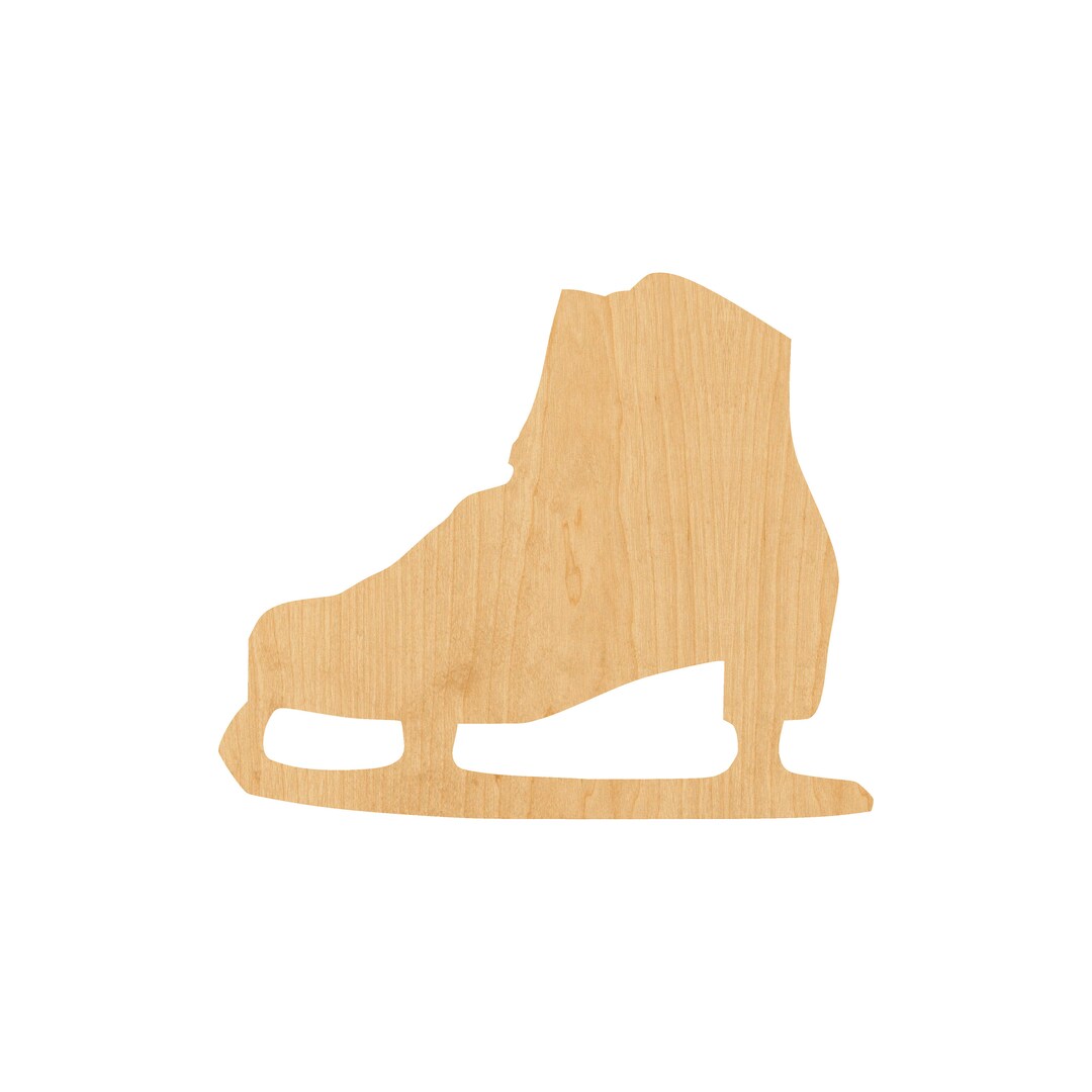 Ice Skate Laser Cut Out Wood Shape Craft Supply - Woodcraft Cutout - Etsy
