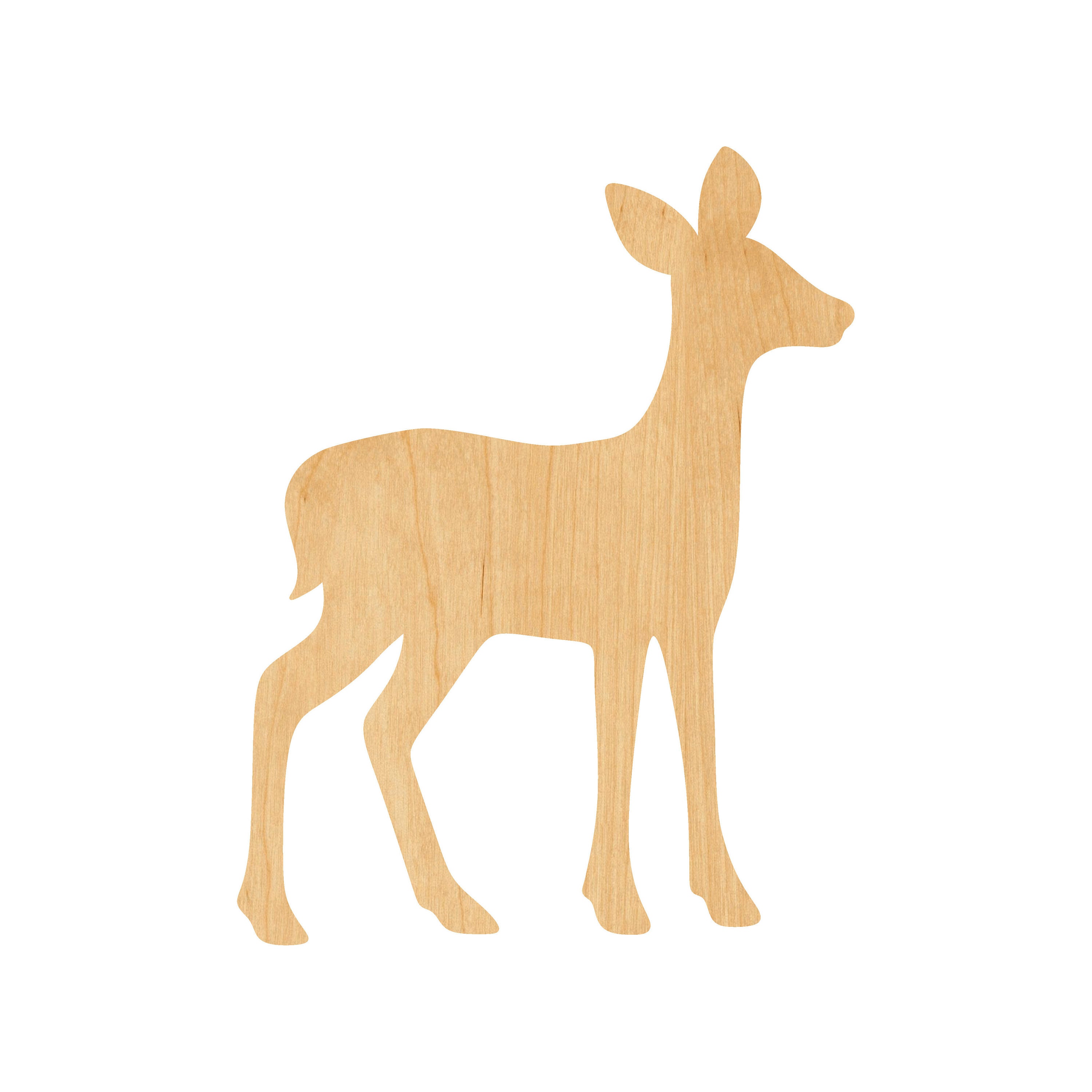 Craft Supplies & Tools Woodcraft Cutout Fawn Laser Cut Out Wood Shape ...