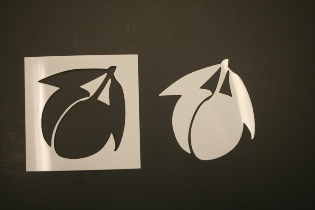 Peach 2 Reusable Mylar Stencil - Art Supplies - Etsy