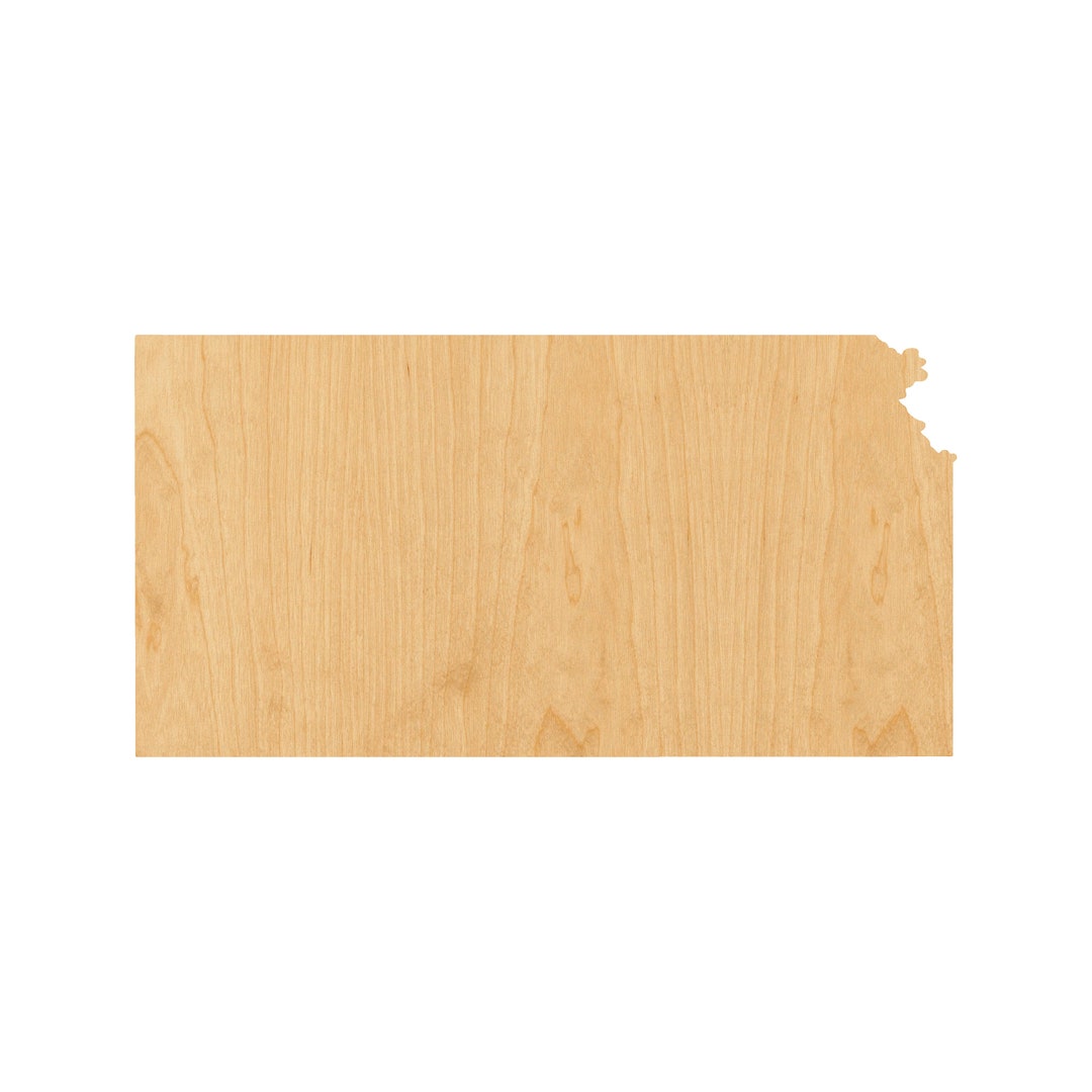 Kansas Laser Cut Out Wood Shape Craft Supply - Woodcraft Cutout - Etsy
