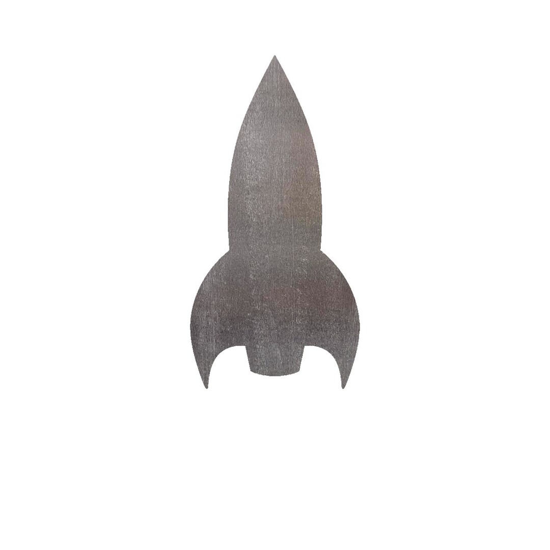 Rocketship Steel Cut Out Shape Metal Art Decoration Home Decor Craft ...
