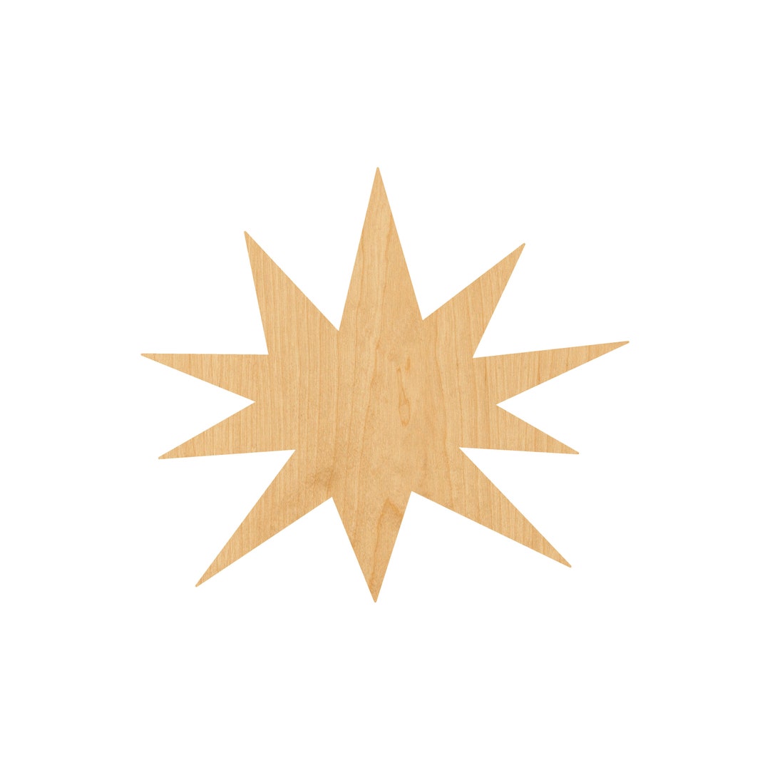 Starburst Laser Cut Out Wood Shape Craft Supply - Woodcraft Cutout - Etsy