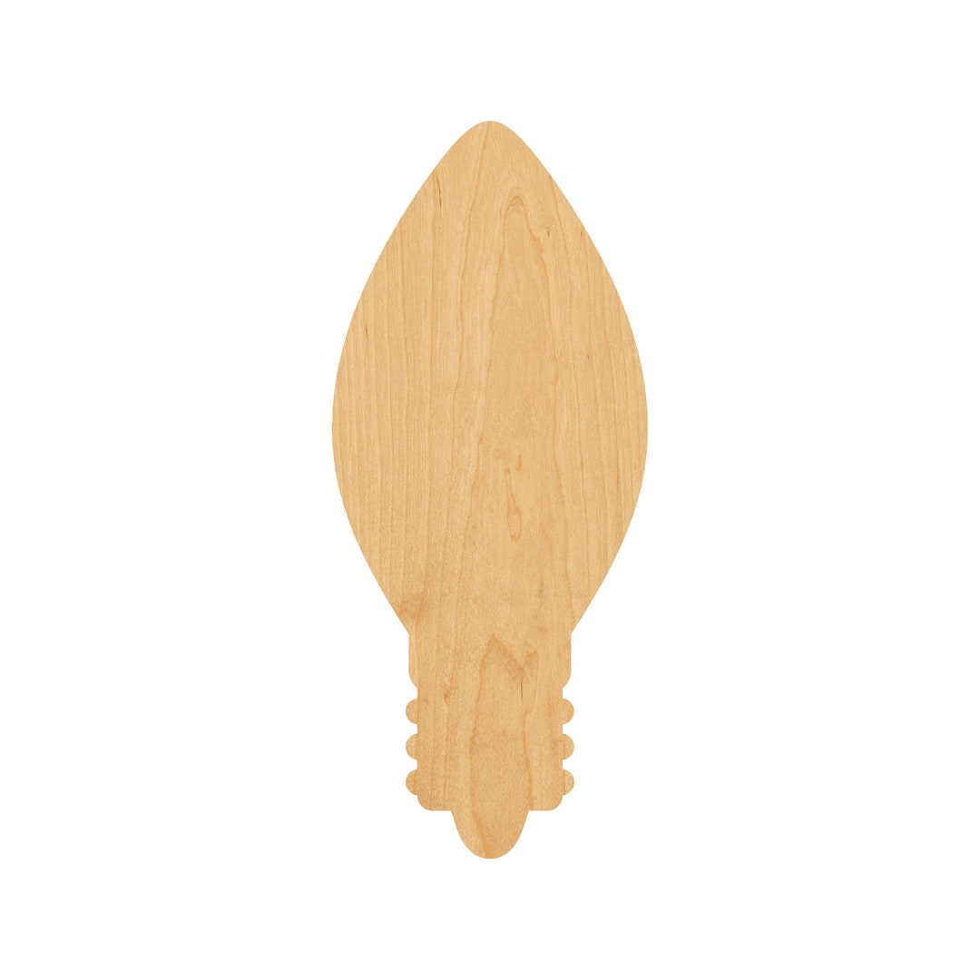 Christmas Light Bulb Laser Cut Out Wood Shape Craft Supply - Woodcraft ...