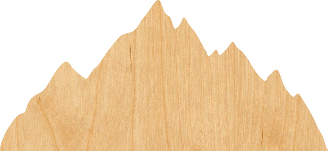 Mountain Range Laser Cut Out Wood Shape Craft Supply - Woodcraft Cutout ...