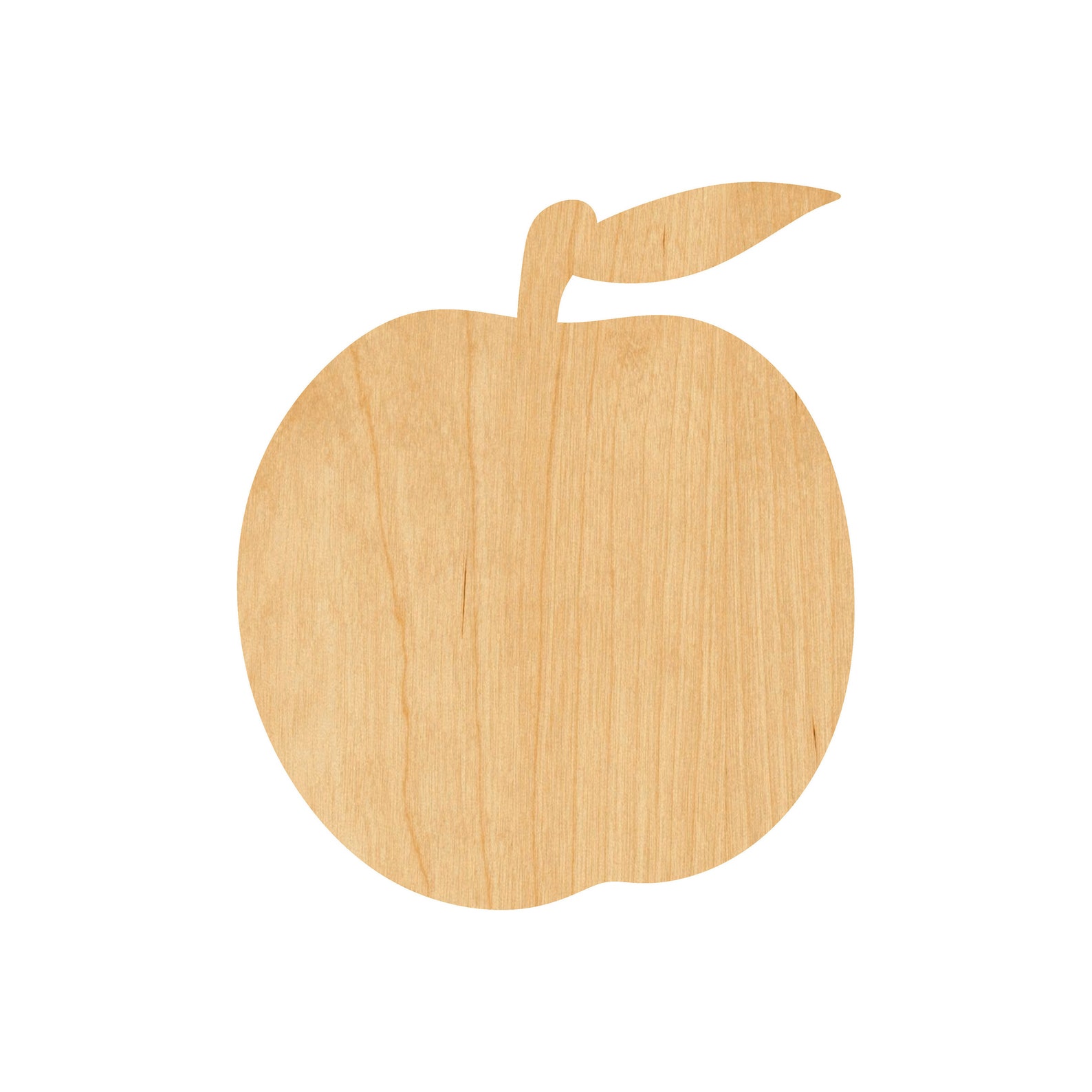 Peach 3 Laser Cut Out Wood Shape Craft Supply Woodcraft | Etsy