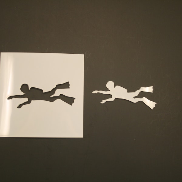 Diver Stencil - Etsy