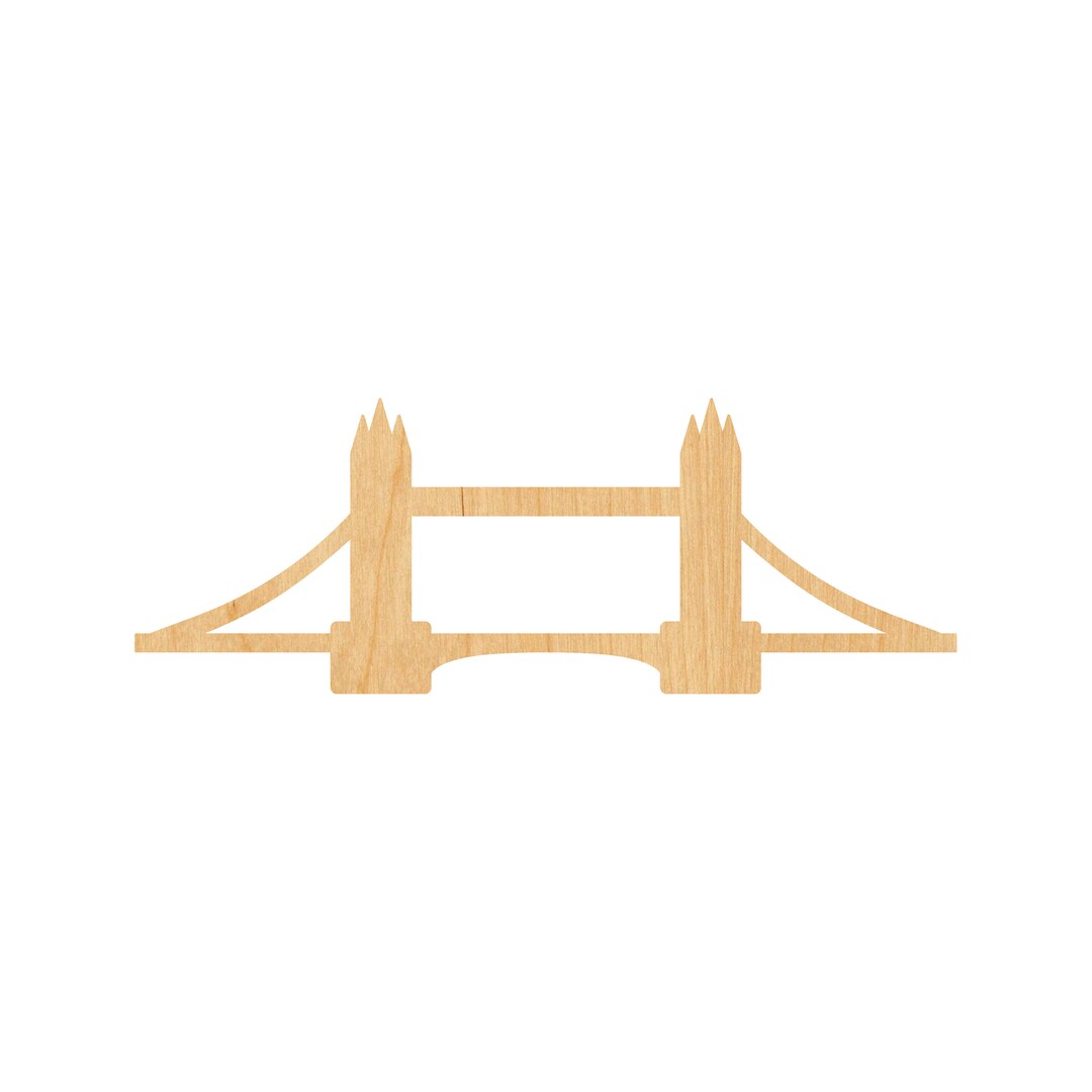 London Bridge Laser Cut Out Wood Shape Craft Supply - Woodcraft Cutout ...