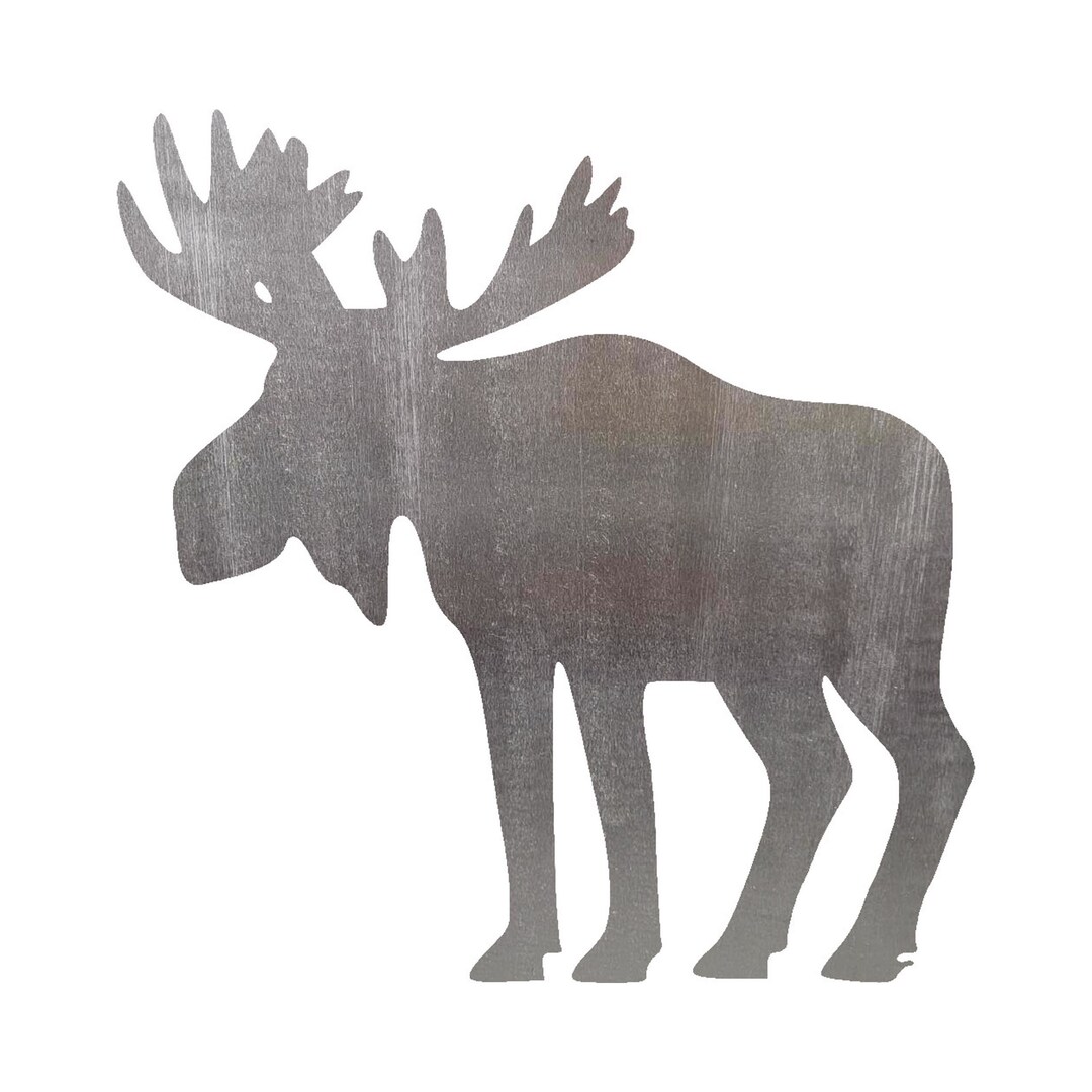 Moose 2 Steel Cut Out Shape Metal Art Decoration Home Decor Craft ...