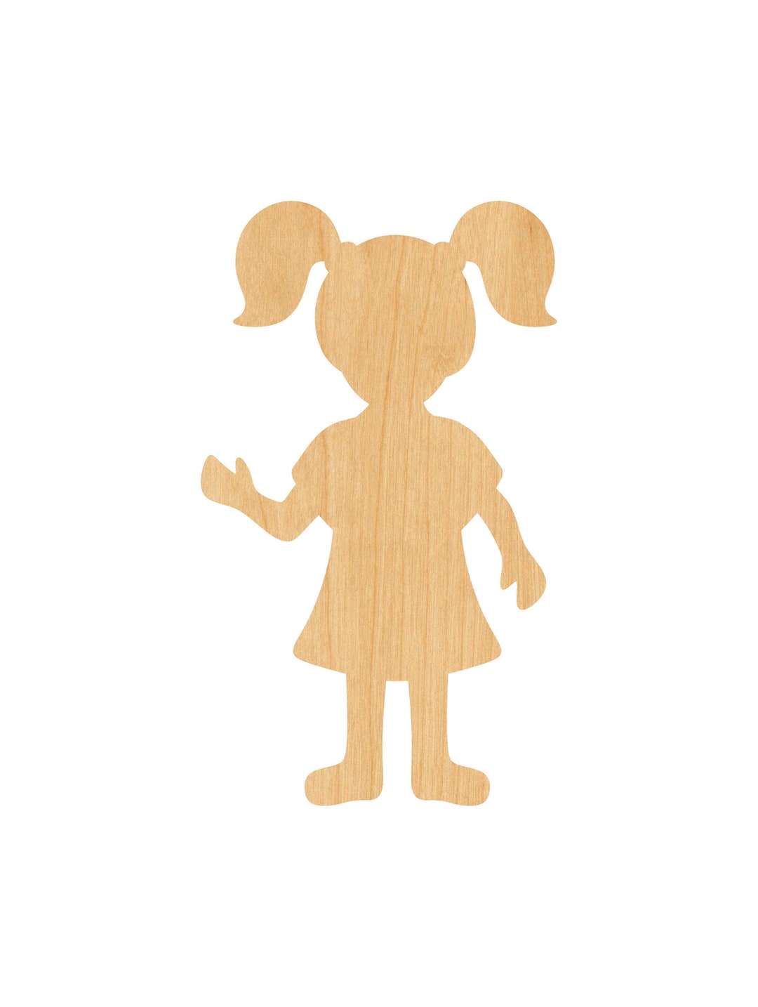 Girl Laser Cut Out Wood Shape Craft Supply - Woodcraft Cutout - Etsy