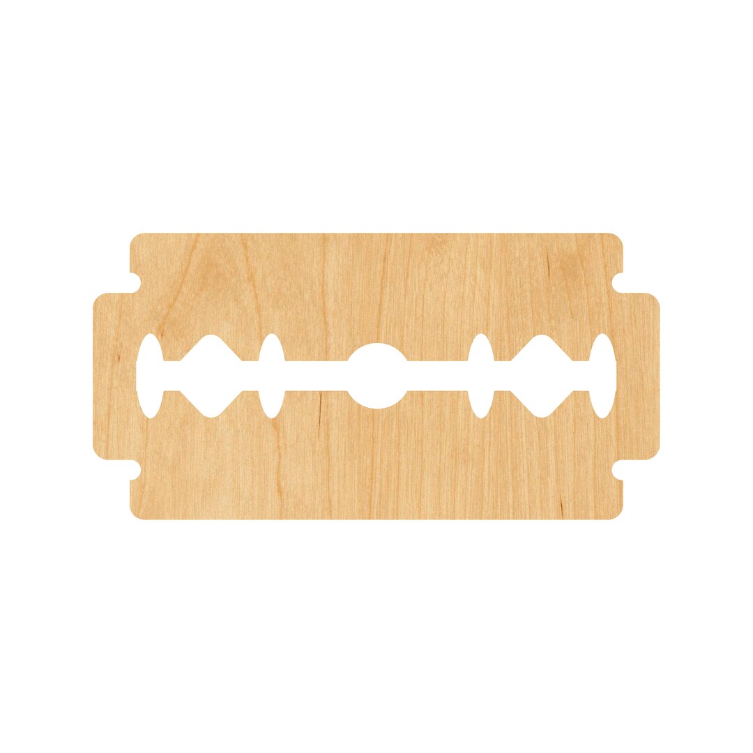 Razor Blade Laser Cut Out Wood Shape Craft Supply - Woodcraft Cutout - Etsy