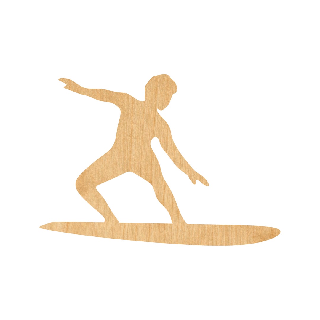 Surfer Laser Cut Out Wood Shape Craft Supply - Woodcraft Cutout - Etsy