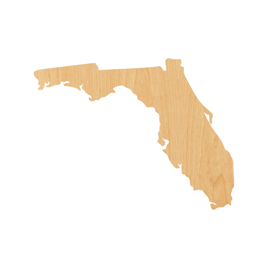 Florida Laser Cut Out Wood Shape Craft Supply - Woodcraft Cutout - Etsy