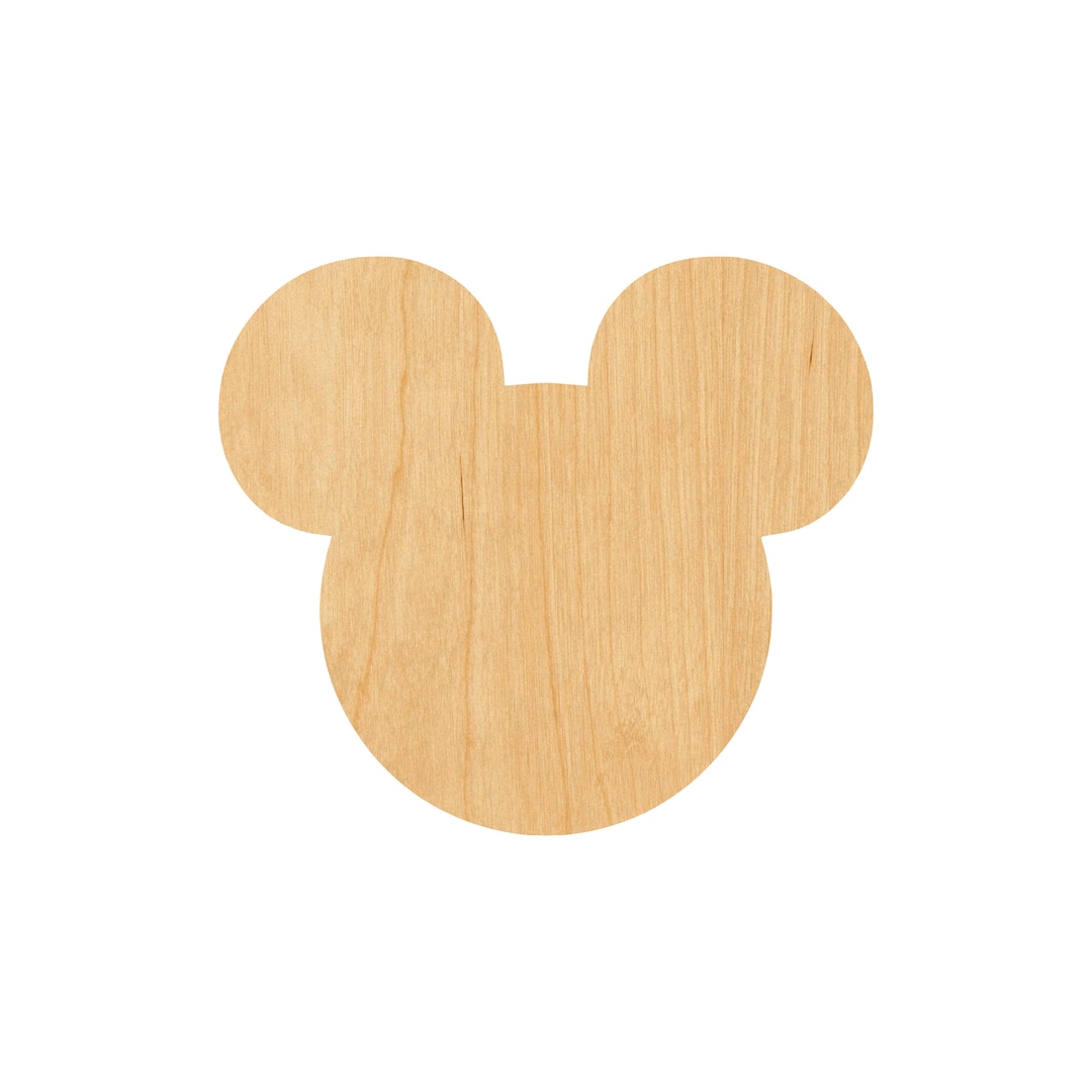 Mickey Mouse Ears Laser Cut Out Wood Shape Craft Supply - Woodcraft ...