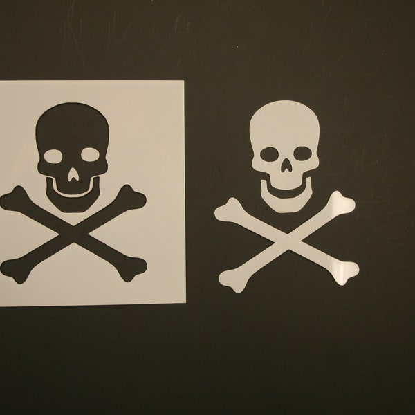 Skull and Cross Bones Stencil - Etsy