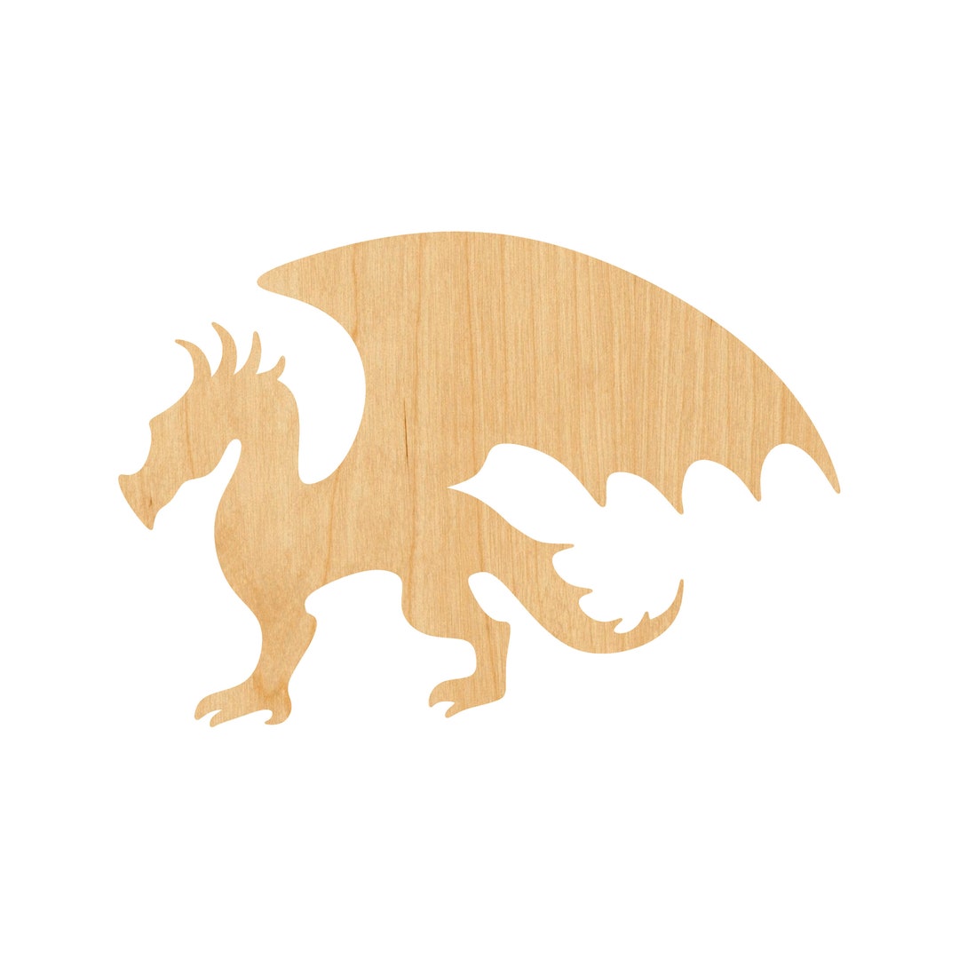 Dragon Laser Cut Out Wood Shape Craft Supply - Woodcraft Cutout - Etsy