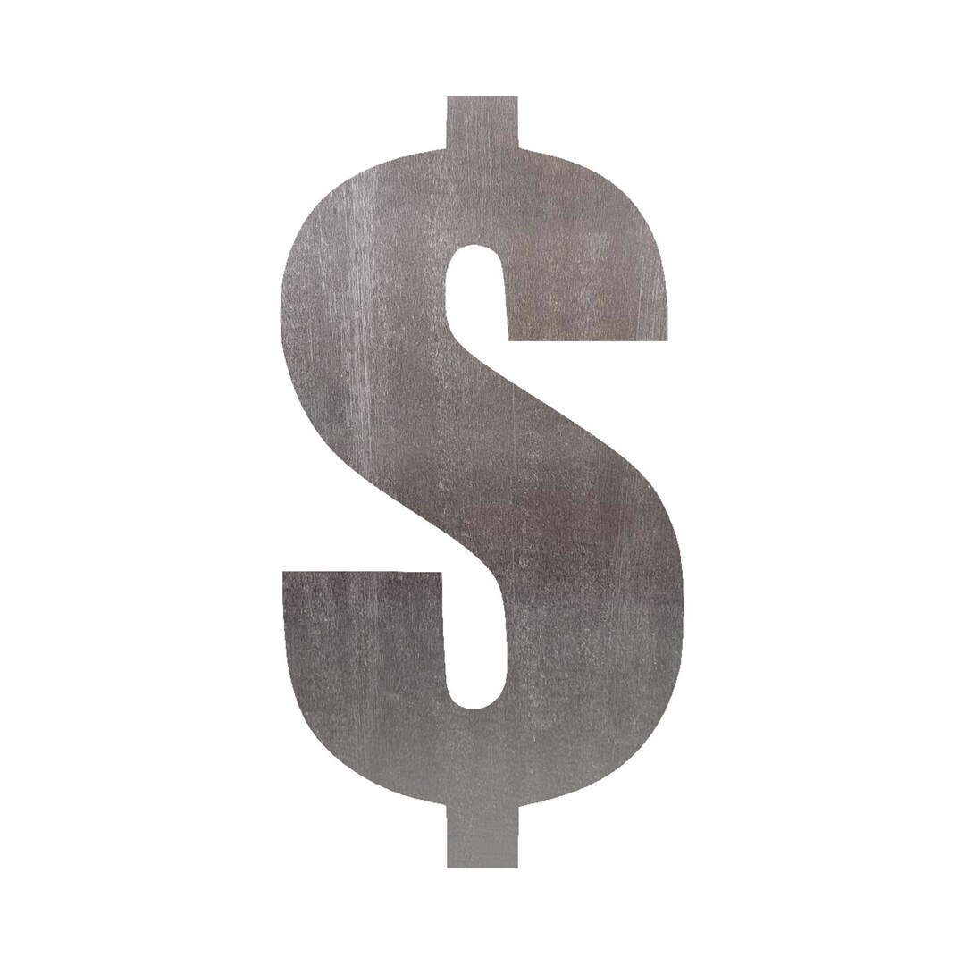 Dollar Sign 2 Steel Cut Out Shape Metal Art Decoration Home Decor Craft ...