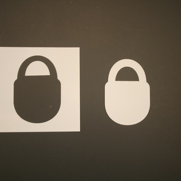 Padlock Stencil - Etsy
