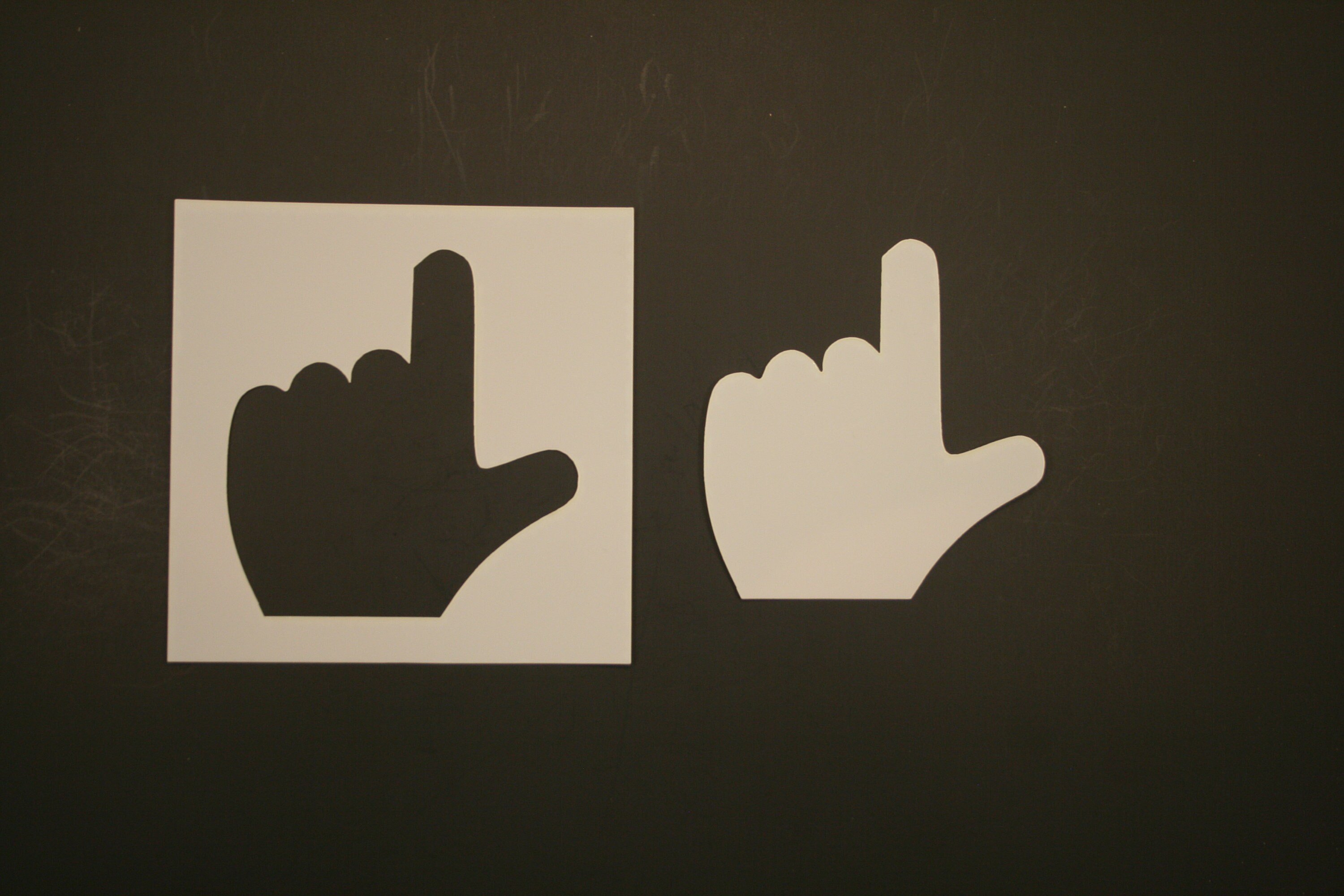 Pointing Finger Reusable Mylar Stencil Art Supplies | Etsy