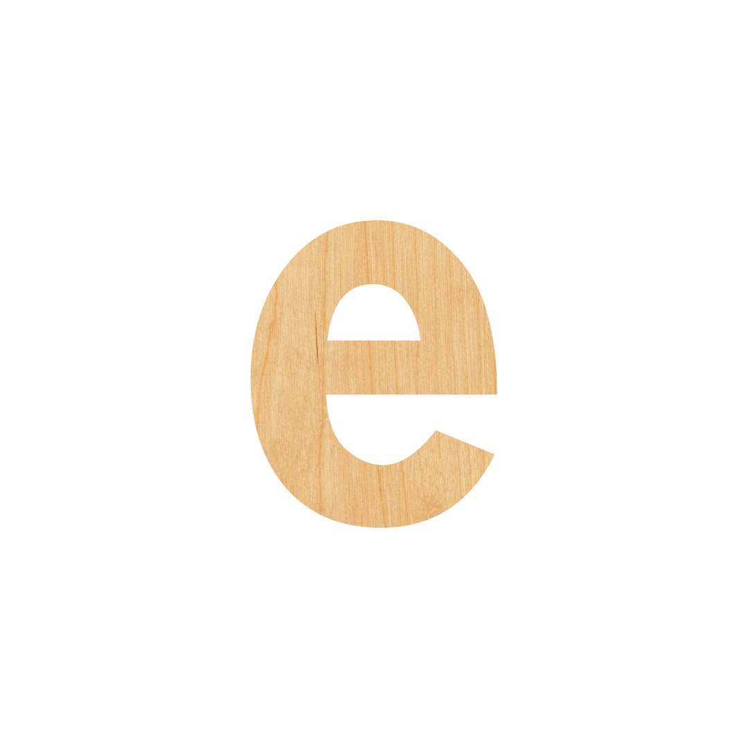 Lowercase Letter E Laser Cut Out Wood Shape Craft Supply - Woodcraft ...