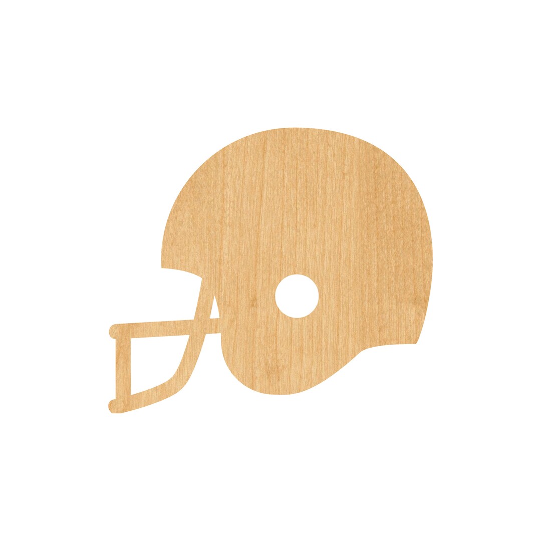Football Helmet Laser Cut Out Wood Shape Craft Supply - Woodcraft ...
