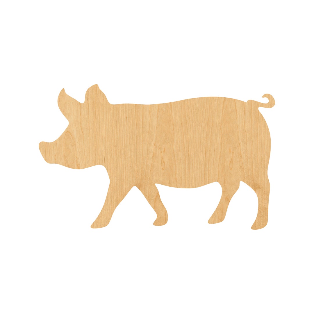 Pig Laser Cut Out Wood Shape Craft Supply – Woodcraft Cutout - Etsy