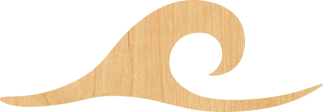 Ocean Wave Laser Cut Out Wood Shape Craft Supply - Woodcraft Cutout - Etsy