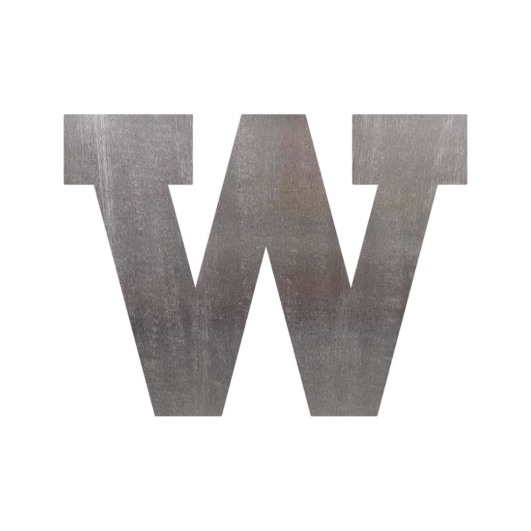 Lowercase Letter W Steel Cut Out Shape Metal Art Decoration Home Decor ...