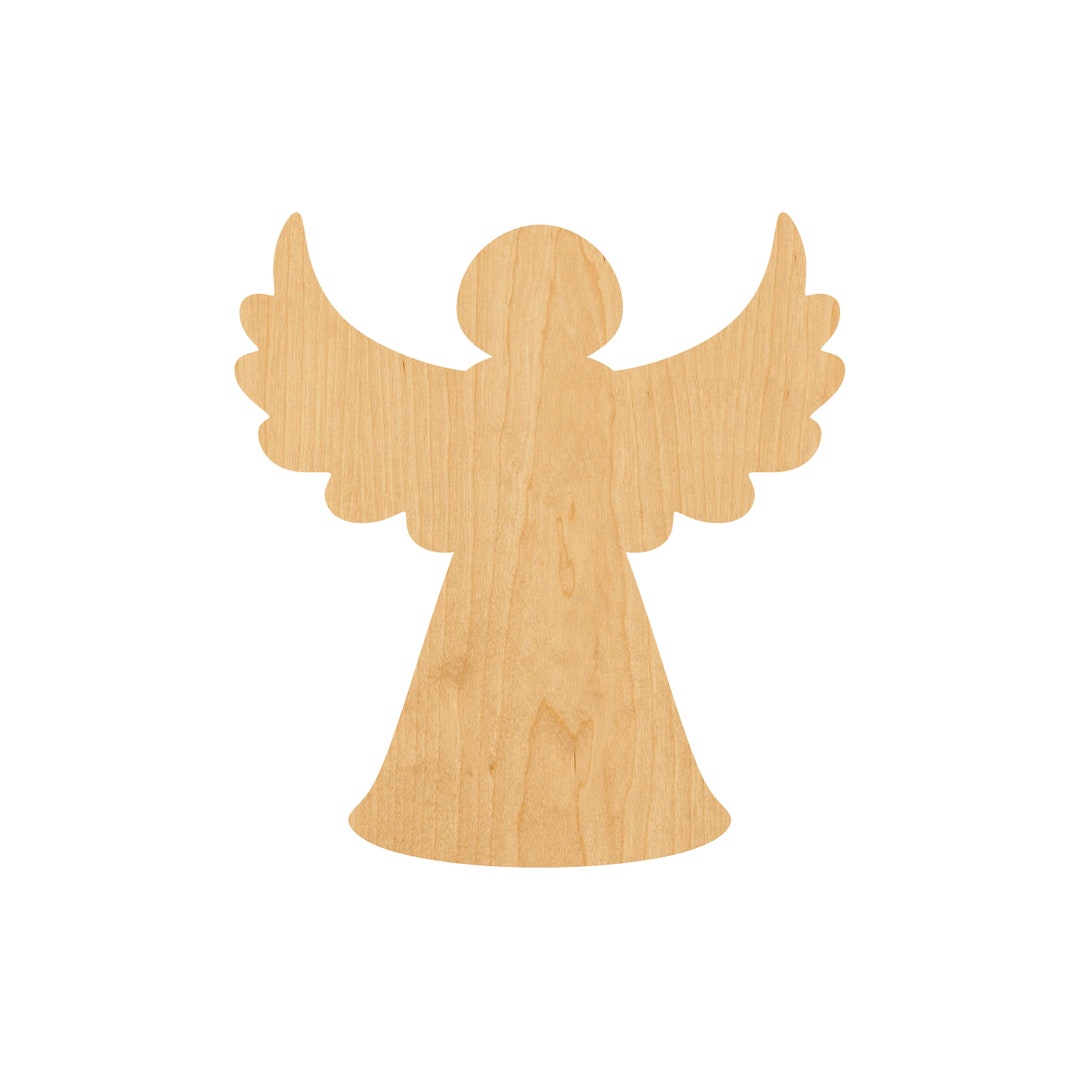Christmas Tree Angel Laser Cut Out Wood Shape Craft Supply - Woodcraft ...