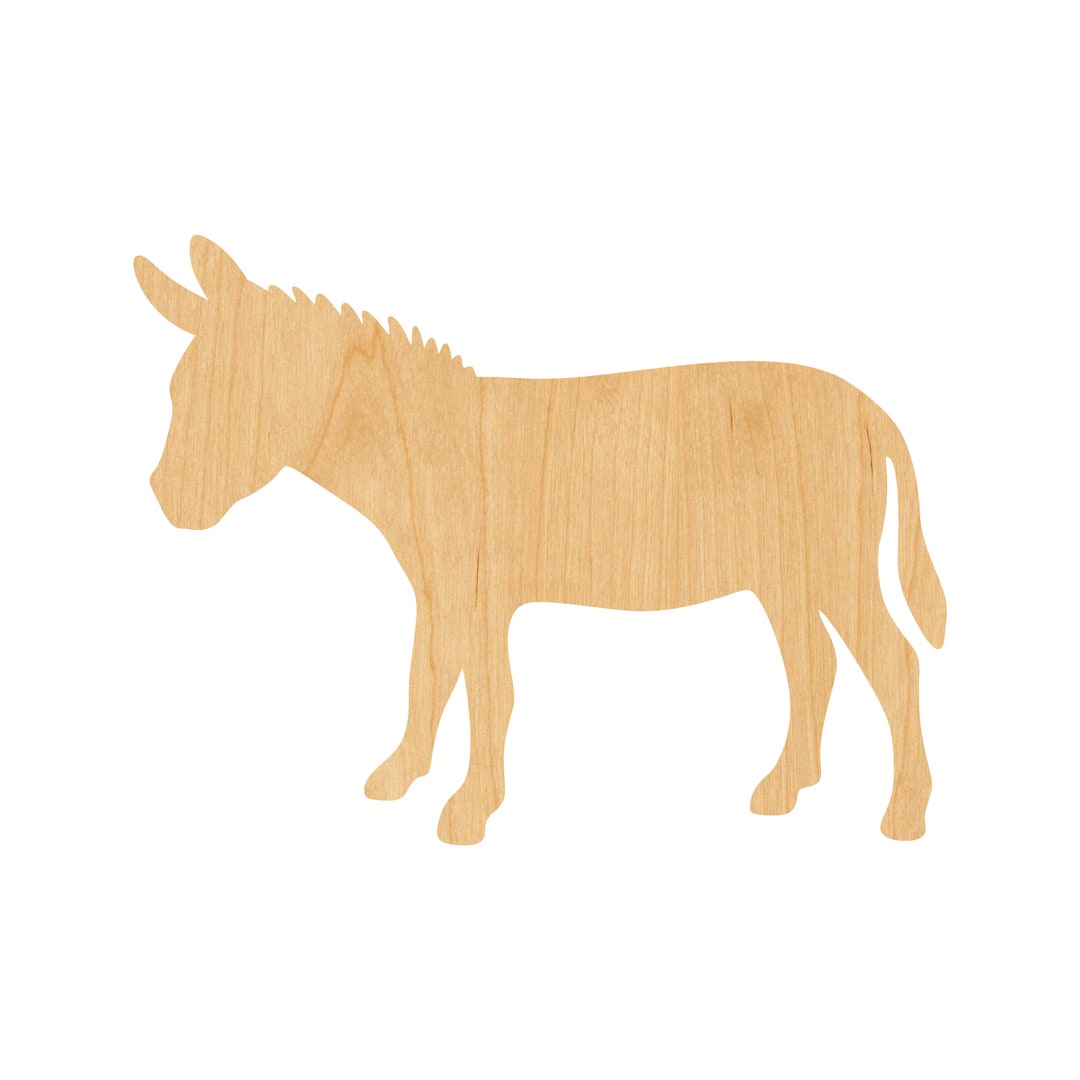 Donkey Laser Cut Out Wood Shape Craft Supply – Woodcraft Cutout - Etsy