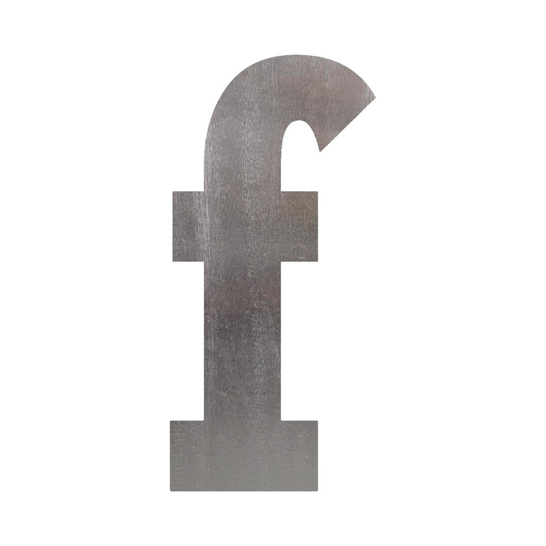 Lowercase Letter F Steel Cut Out Shape Metal Art Decoration Home Decor ...
