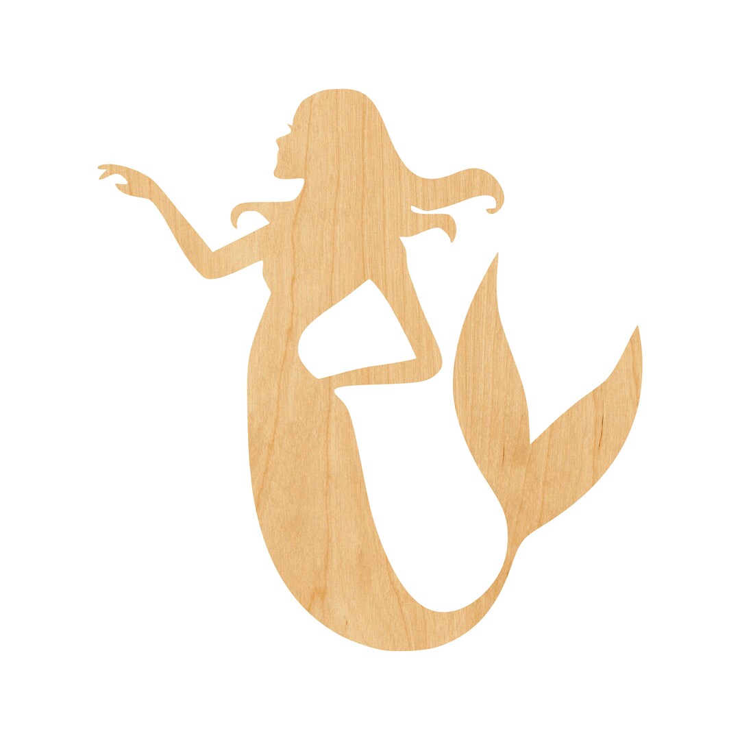 Mermaid 7 Laser Cut Out Wood Shape Craft Supply - Woodcraft Cutout - Etsy