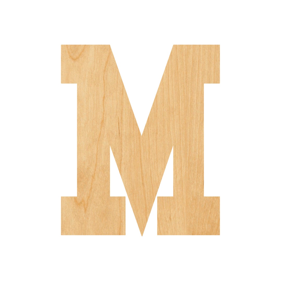 Letter M Laser Cut Out Wood Shape Craft Supply - Woodcraft Cutout - Etsy