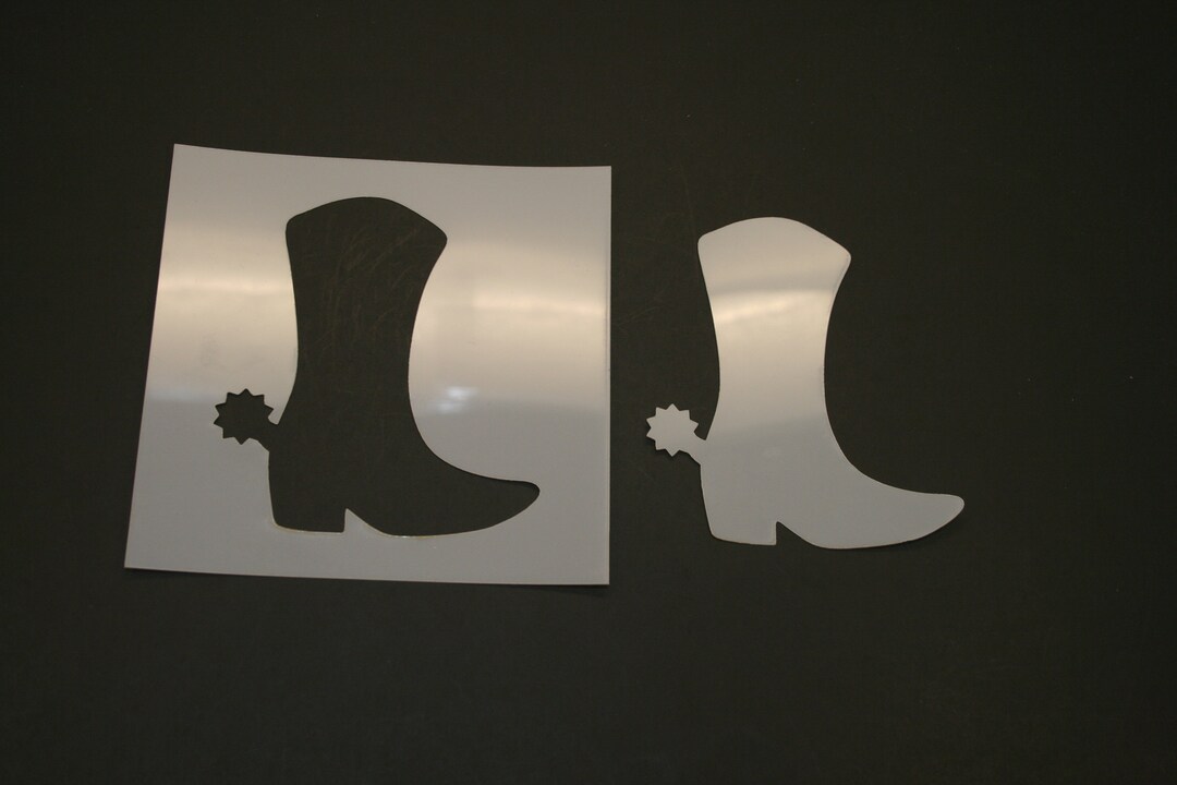 Cowboy Boot Reusable Mylar Stencil - Art Supplies - Etsy